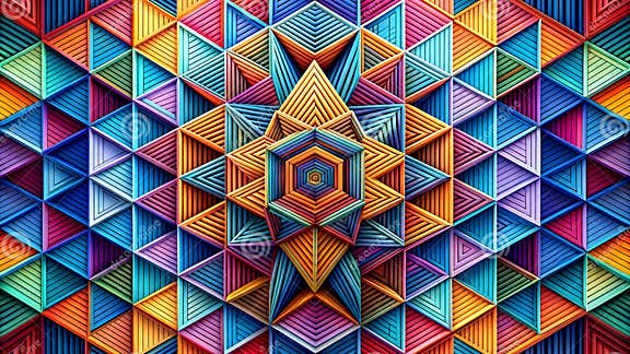 Geometric Abstractions a Visual Exploration of Lines Shapes and Patterns Generative Art IA Stock ...