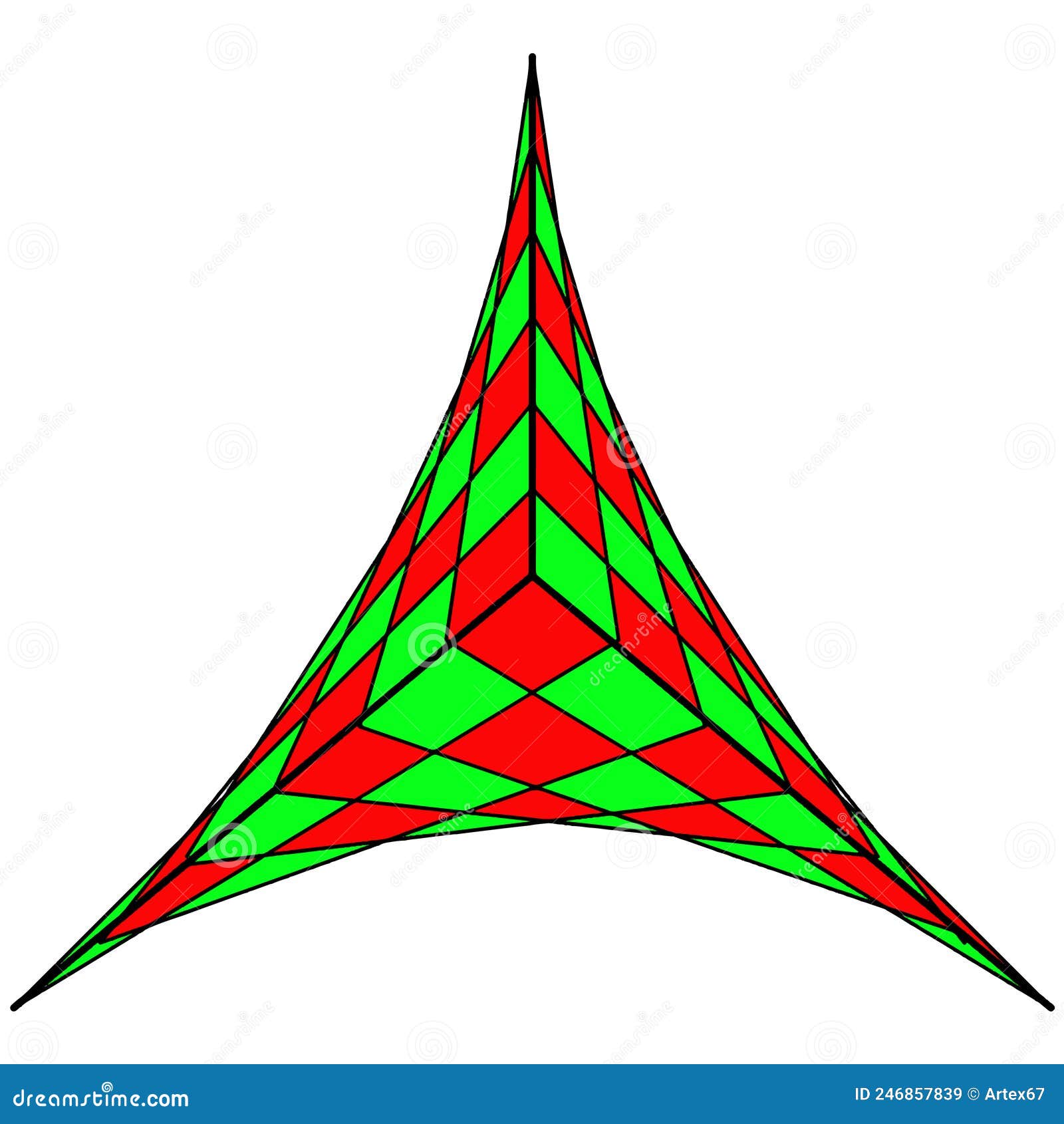 Geometric Angle Assembled from Cubes Stock Vector - Illustration of ...