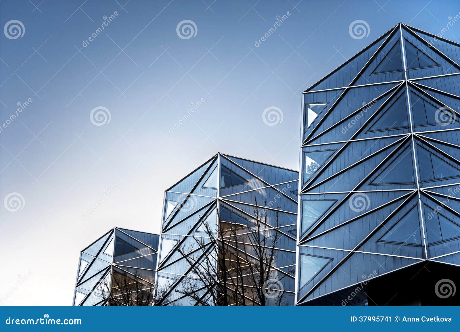 Geometric Angles of Modern Buildings. Outdoors. Stock Image - Image of ...