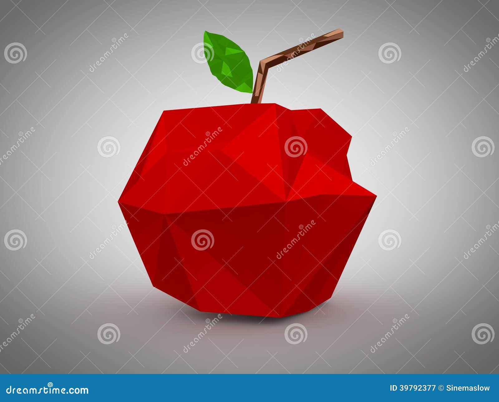 Geometric apple design. stock illustration. Illustration of line - 39792377