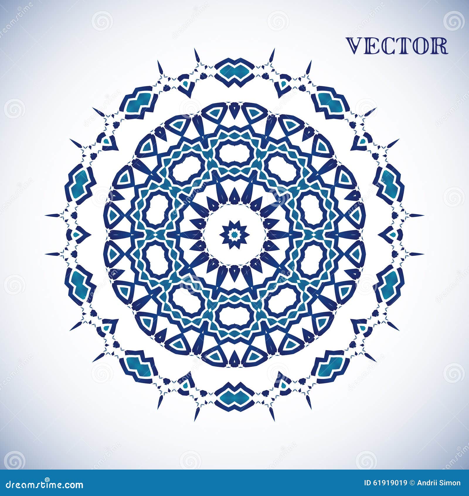 Geometric arabic pattern stock vector. Illustration of mosaic - 61919019