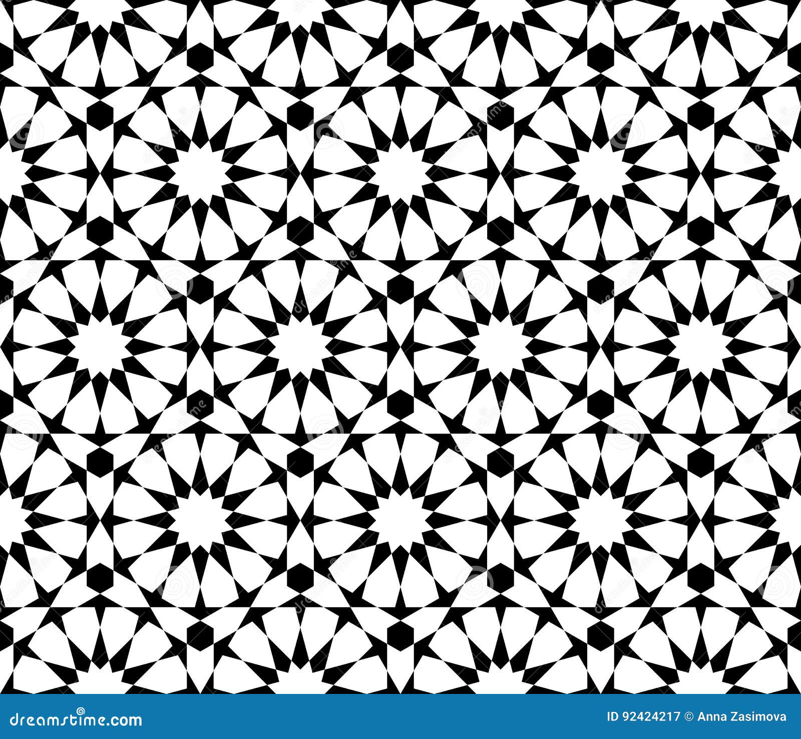 Geometric Arabic Seamless Pattern. Stock Vector - Illustration of ...
