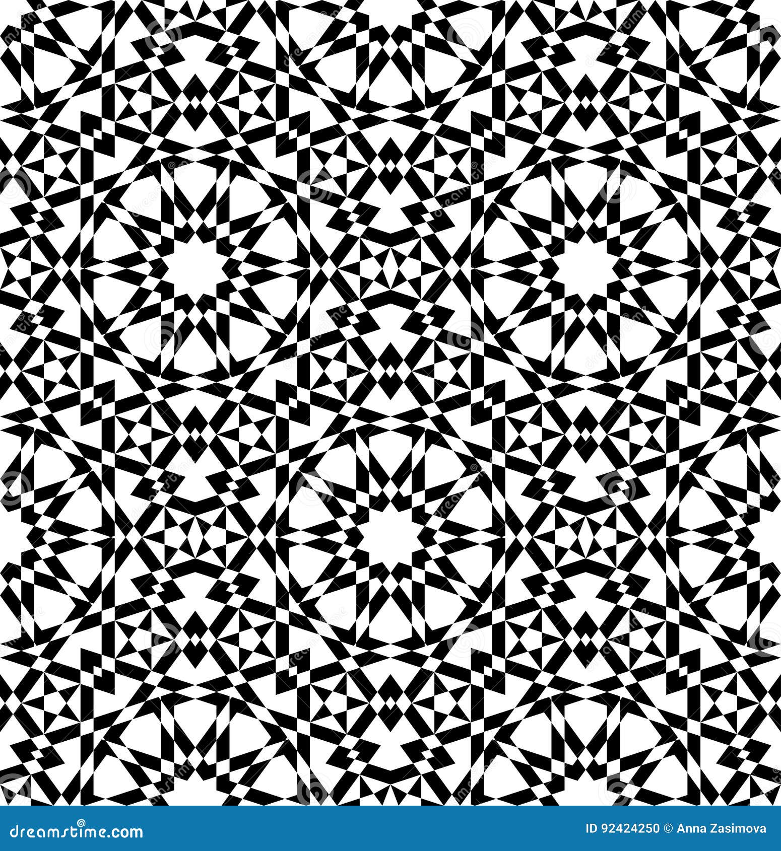 Geometric Arabic Seamless Pattern. Stock Vector - Illustration of ...