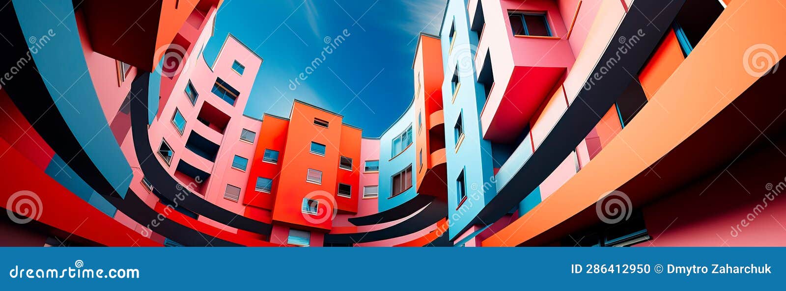 Geometric Architectural Composition with Dynamic Shapes and Bold ...