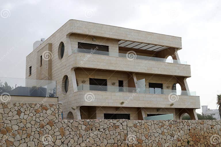 Geometric Architectural Details in the Construction of Buildings and Structures in Israel. Stock ...