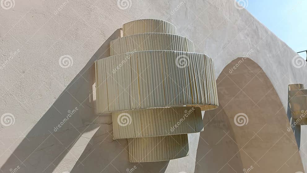 Geometric Architectural Light Fixture with Modern Design Stock Image ...
