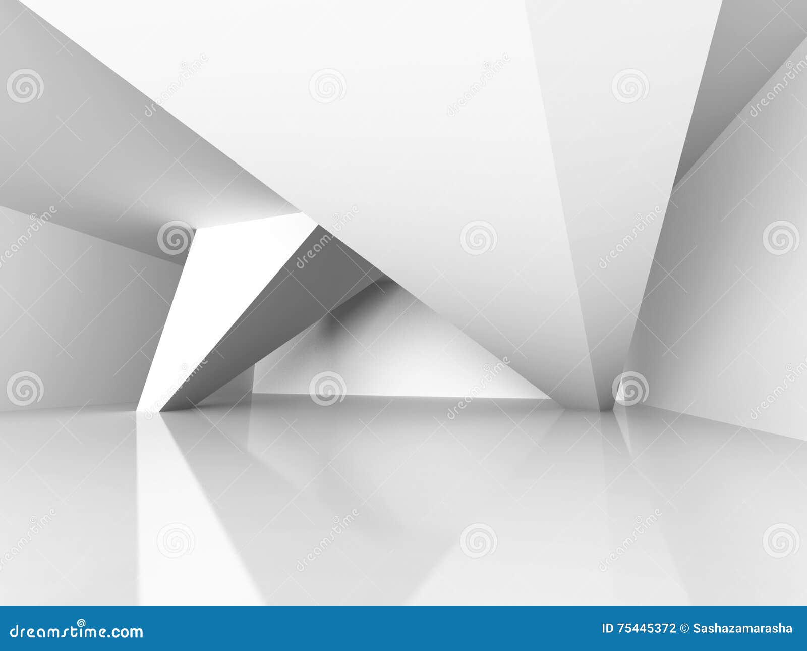 Geometric Architecture Construction. Modern Interior Background Stock ...