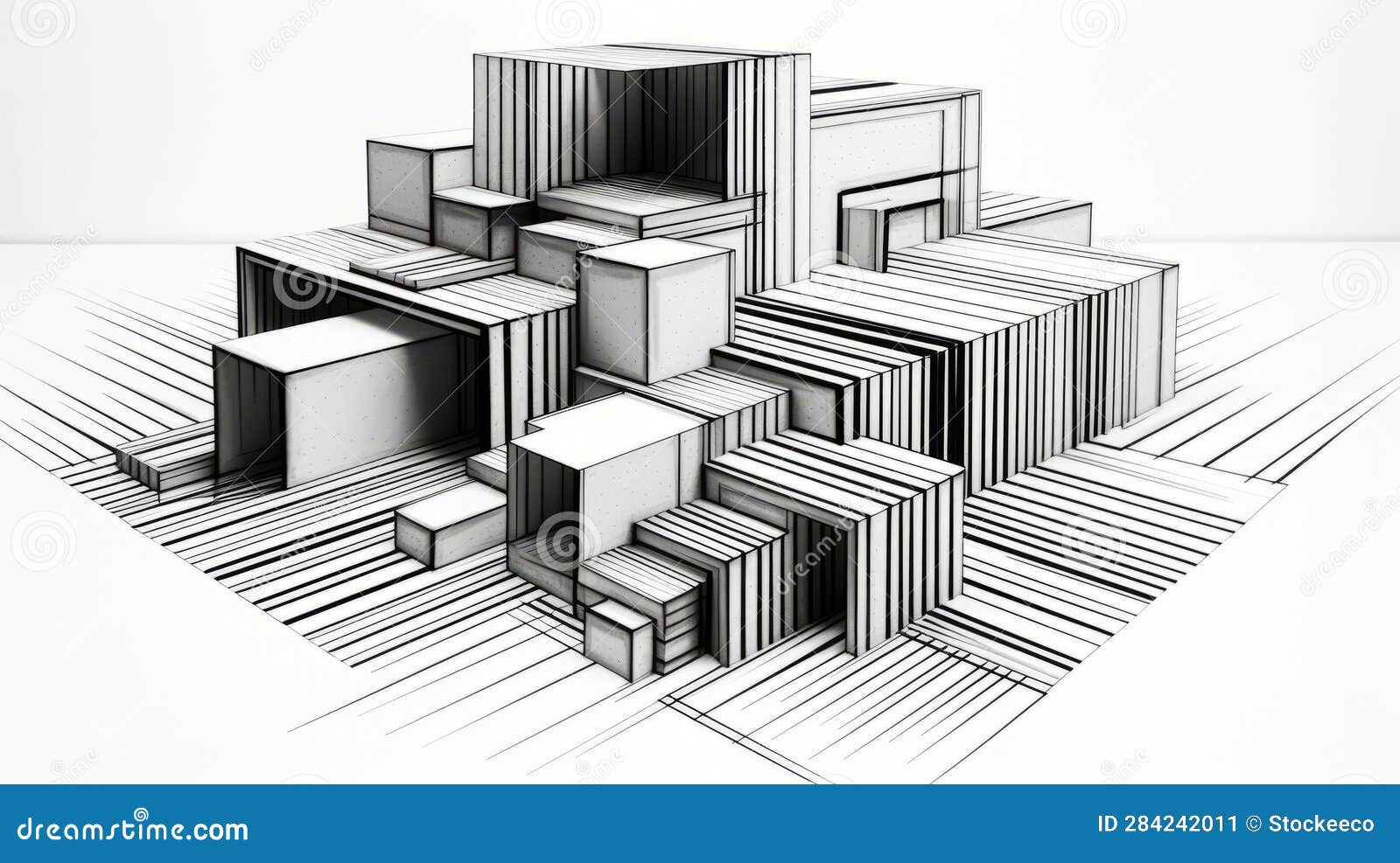 Geometric Architecture: Sculptural Chaos and Illusion of Three ...