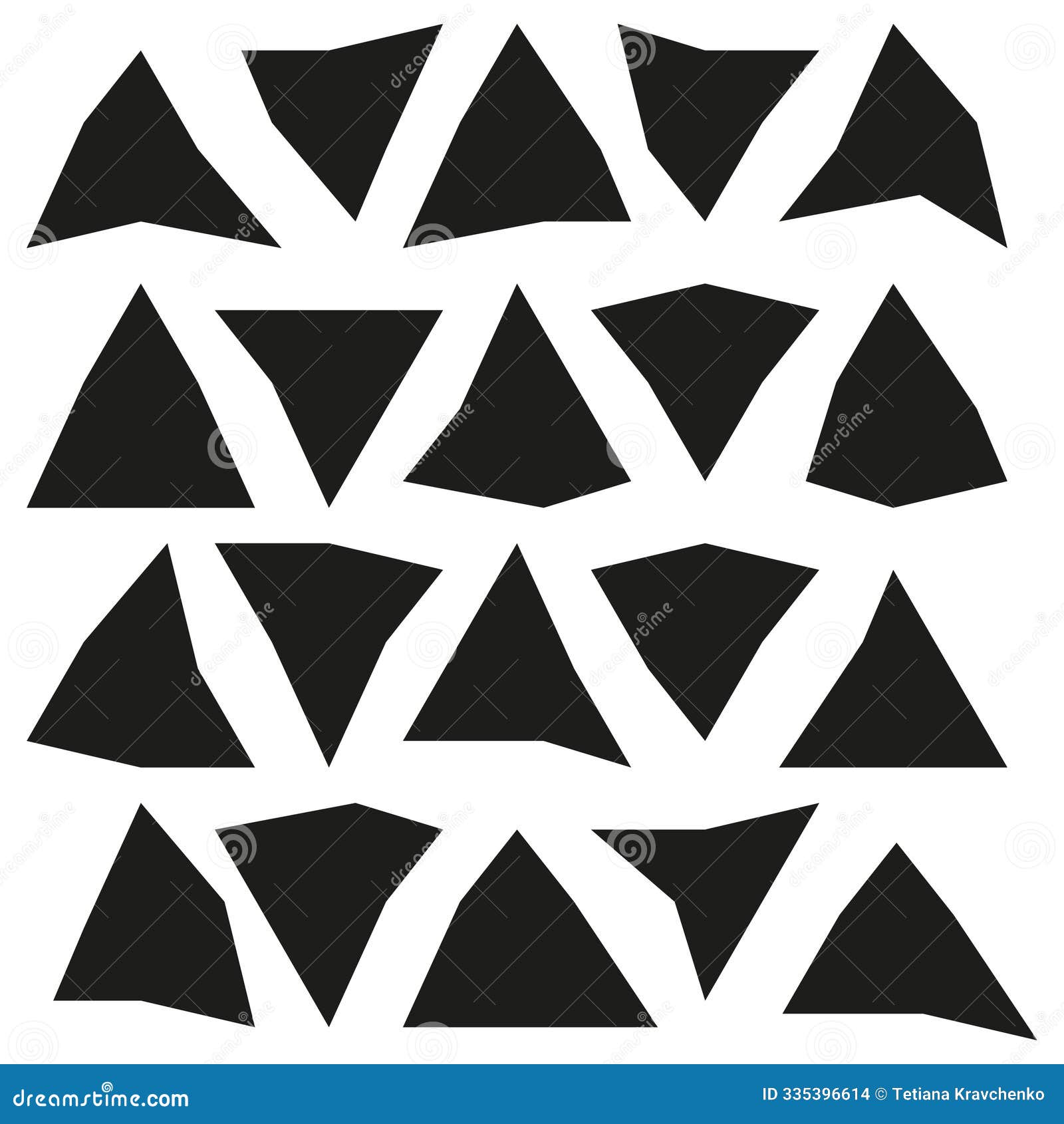 Geometric Arrow Pattern. Abstract Black Triangles. Random Triangular ...
