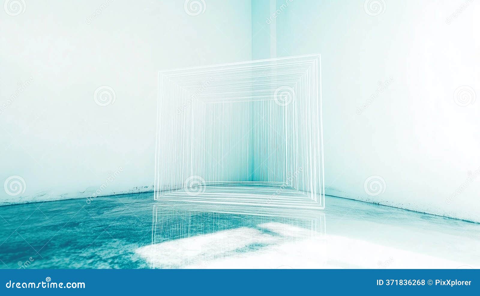 Geometric Art Installation Featuring A Series Of White, Parallel Lines ...