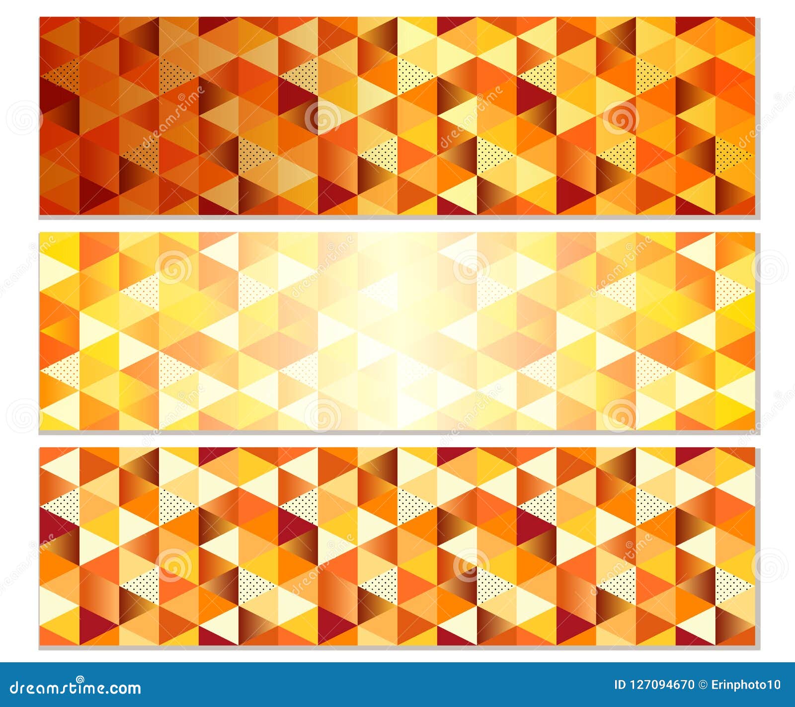 Geometric Autumn Banners with Triangles Stock Vector - Illustration of ...