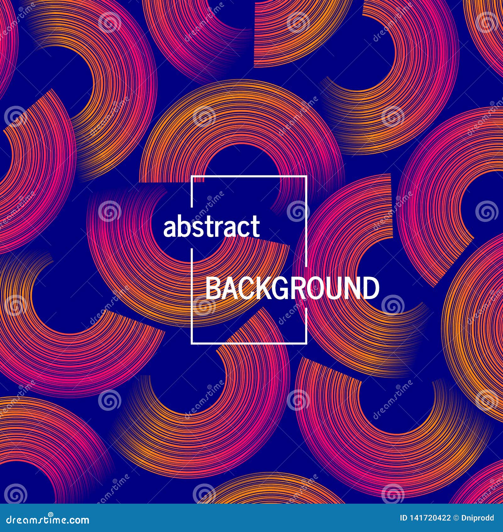 Geometric Background with Abstract Circles Shapes Stock Vector ...