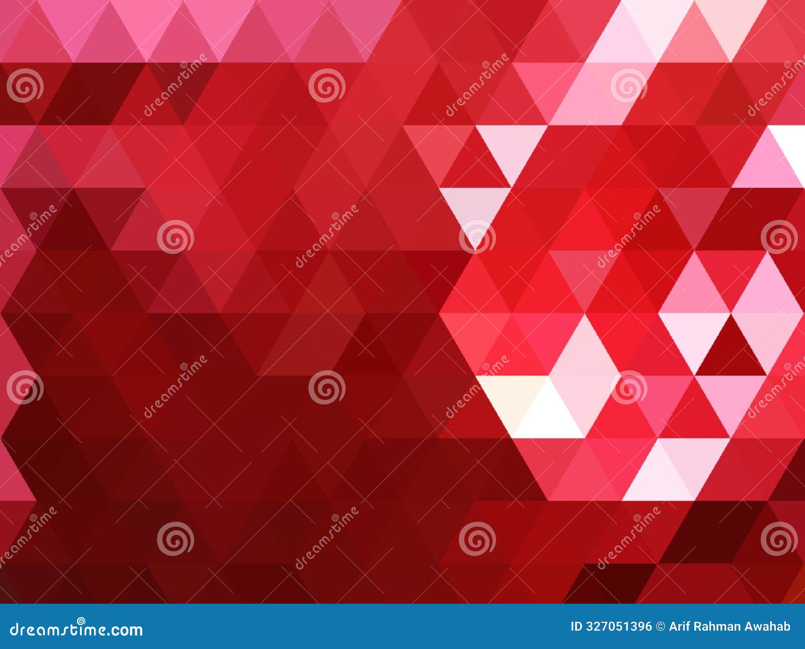 Geometric Background, Abstract, Palette. Shades of Red Mosaic with ...