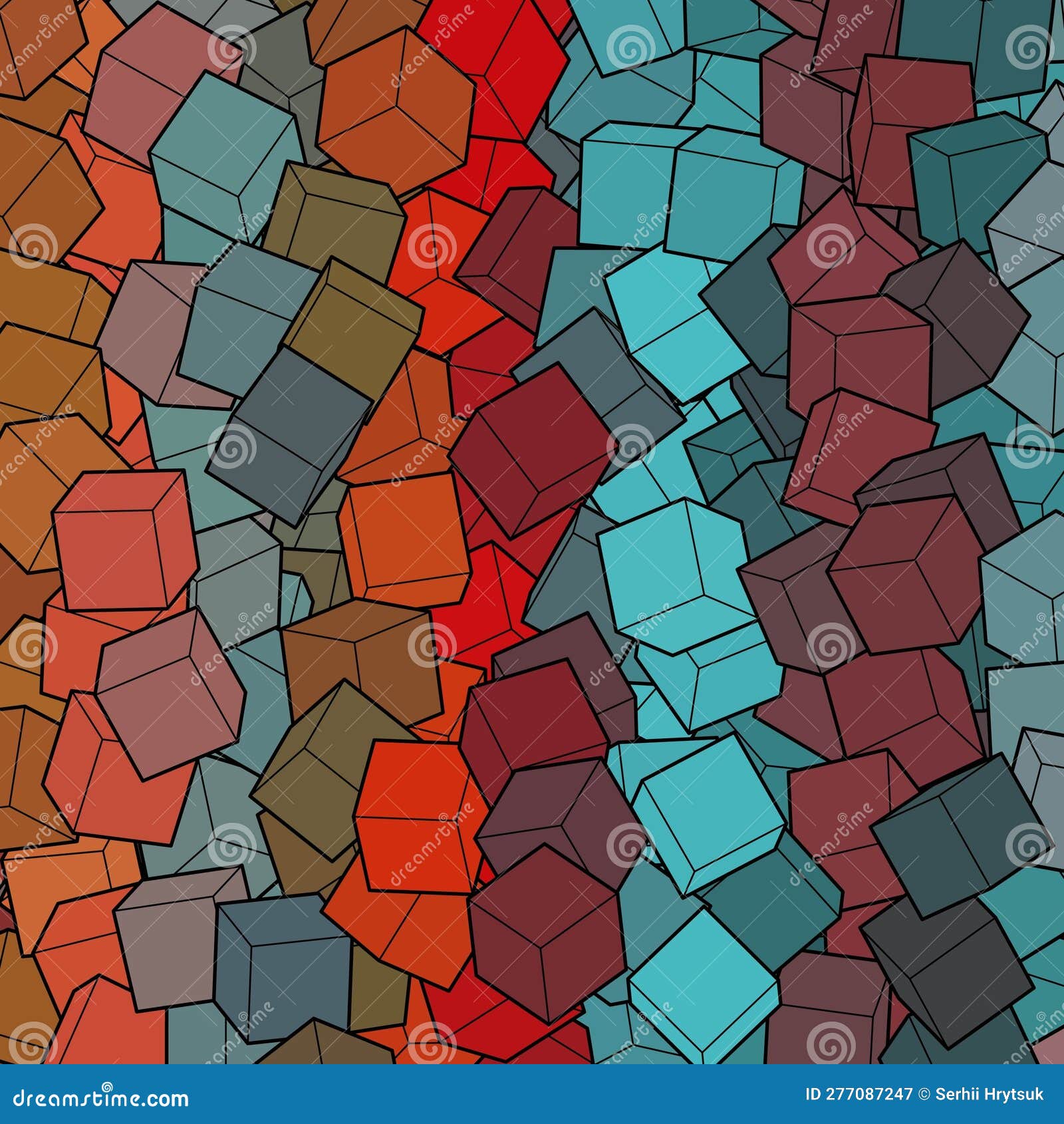 Geometric Background from Color Cubes. Polygonal Style. Vector Template ...