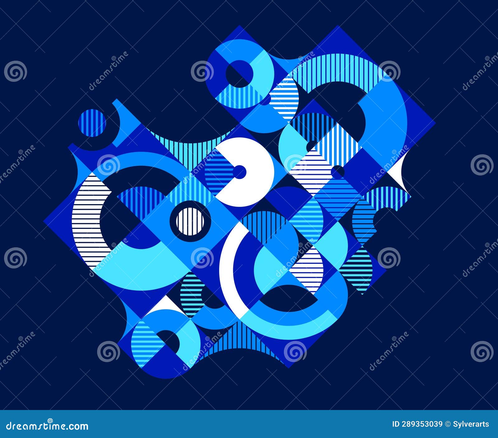 Geometric Background Composition Over Dark, Vector Geometrical Abstract ...