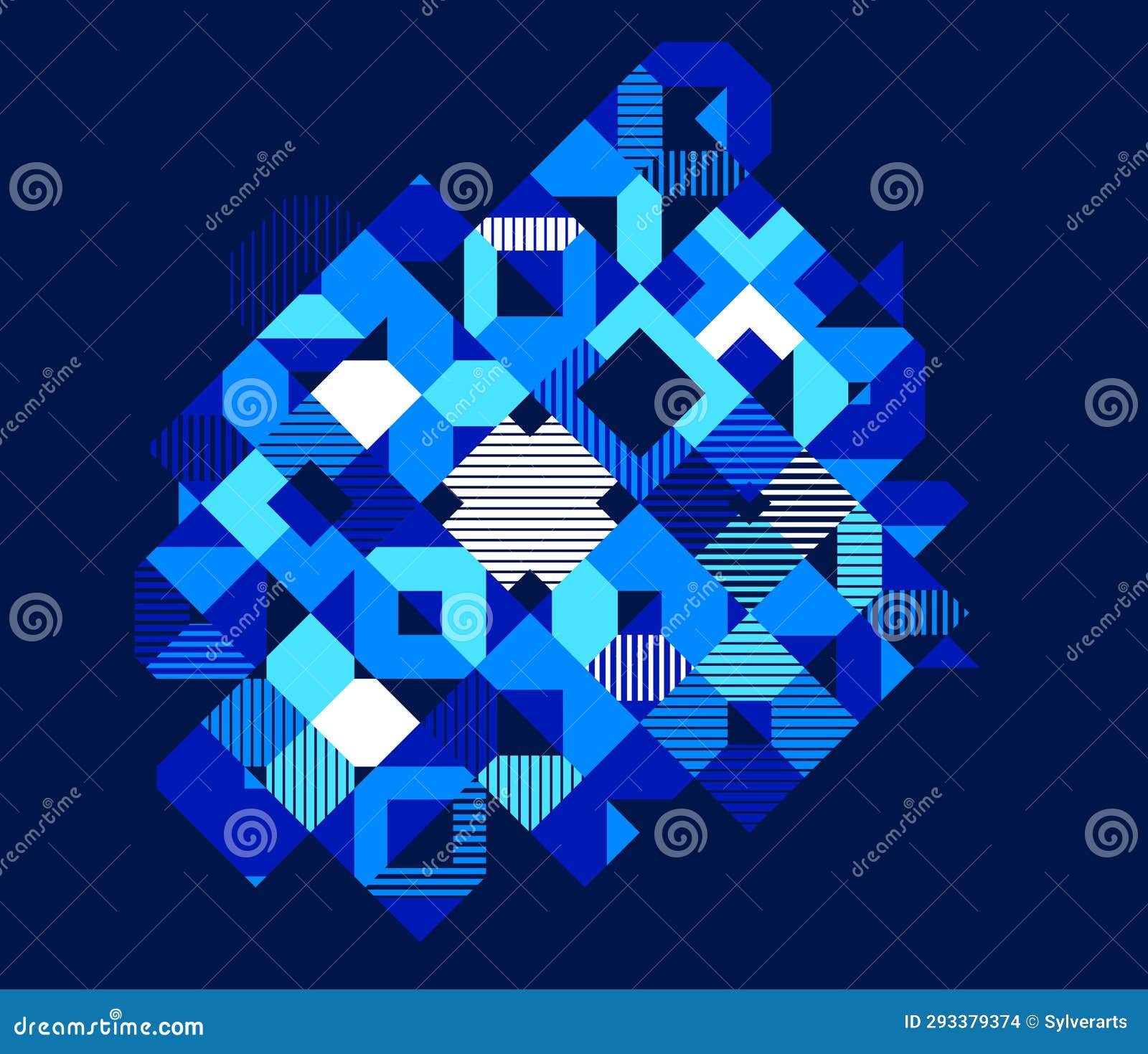 Geometric Background Composition Over Dark, Vector Geometrical Abstract ...