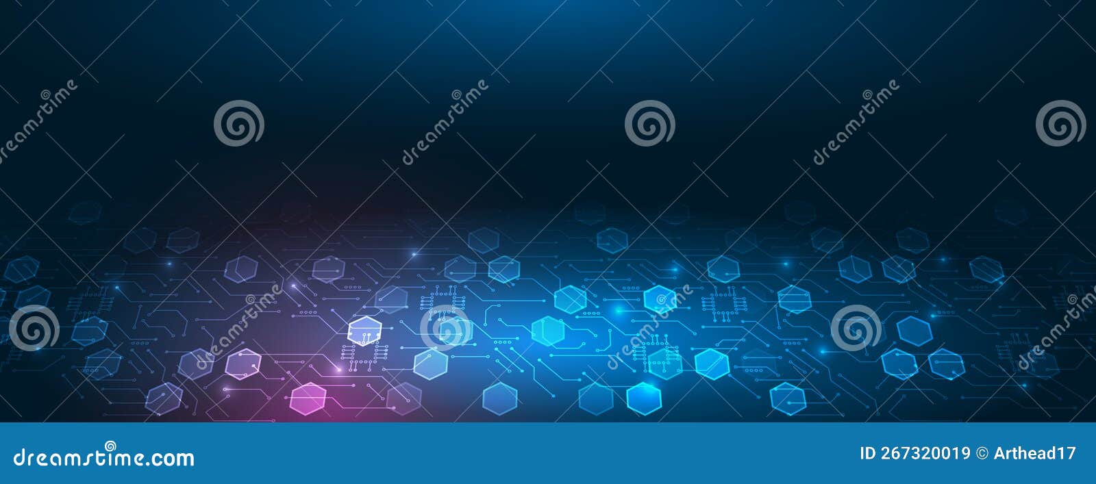 Geometric Background with Hexagonal and High-tech Elements for ...