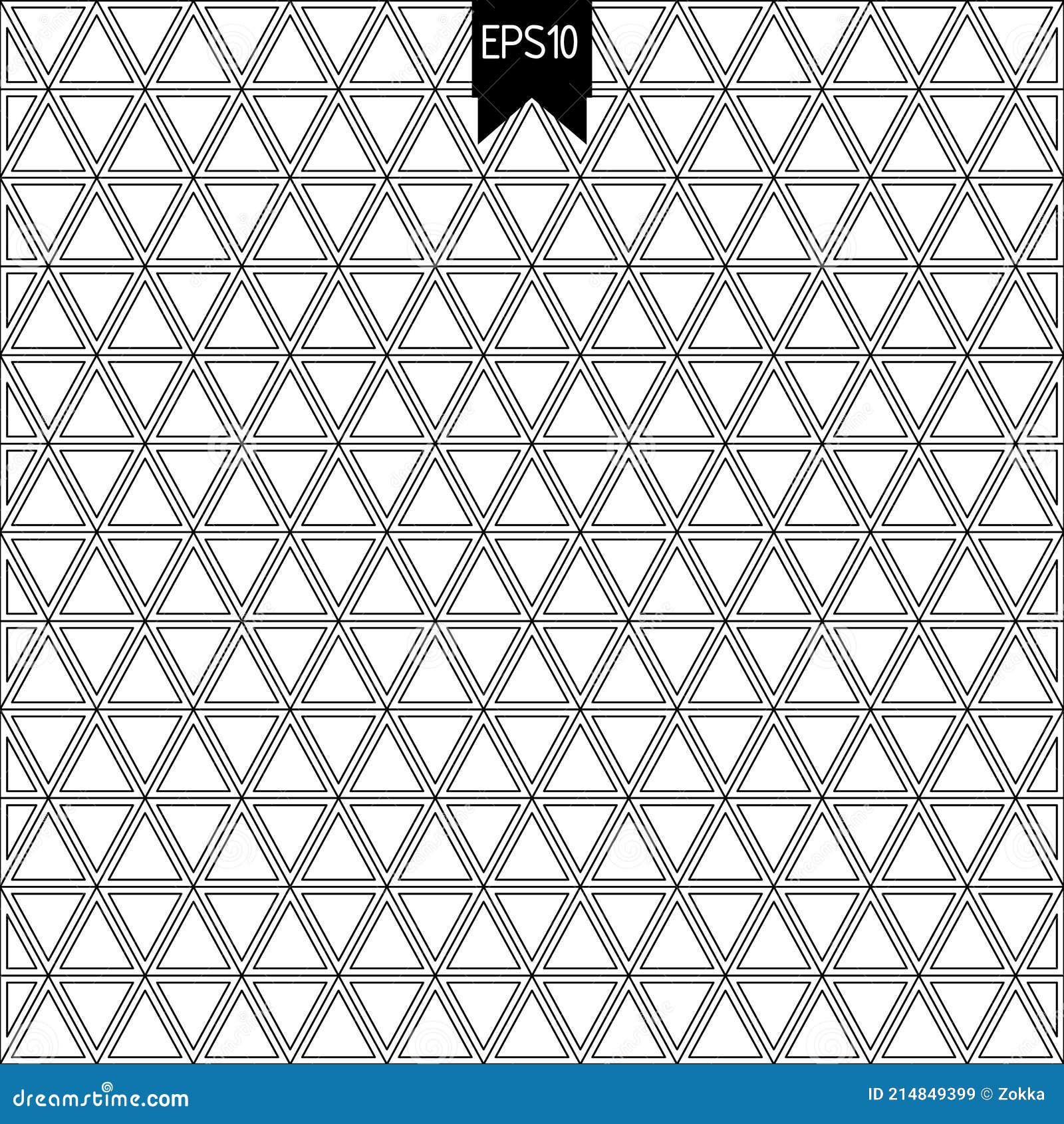 Geometric Background of Line Triangles. Monochrome Pattern Stock Vector ...