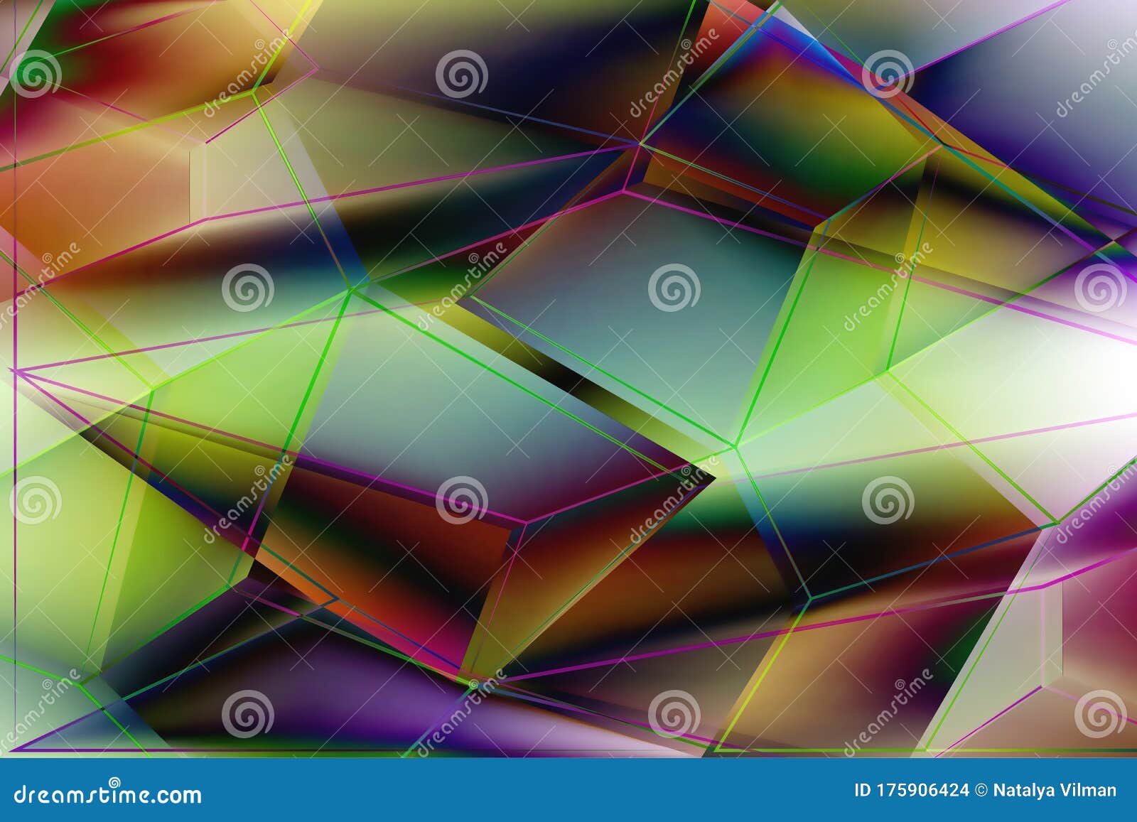 Geometric Background. Multi-color Low Poly Texture Stock Illustration ...