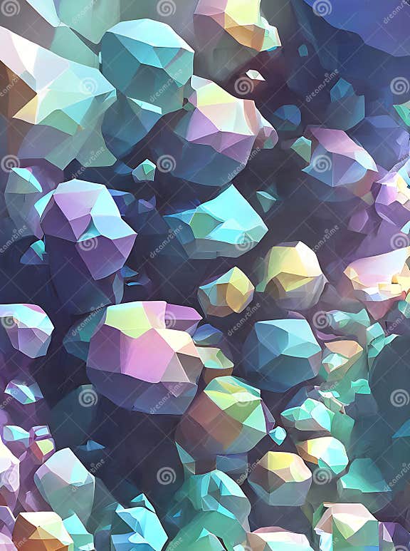Geometric Background with Pastel Panel Stacking. Stock Illustration ...
