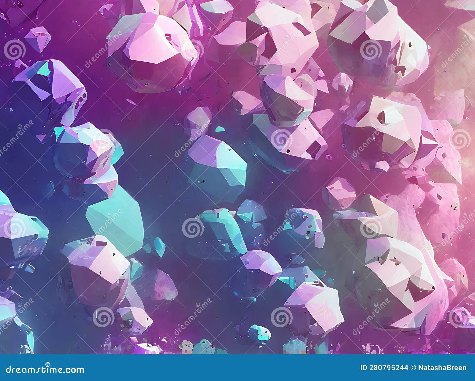 Geometric Background with Pastel Panel Stacking. Stock Illustration ...