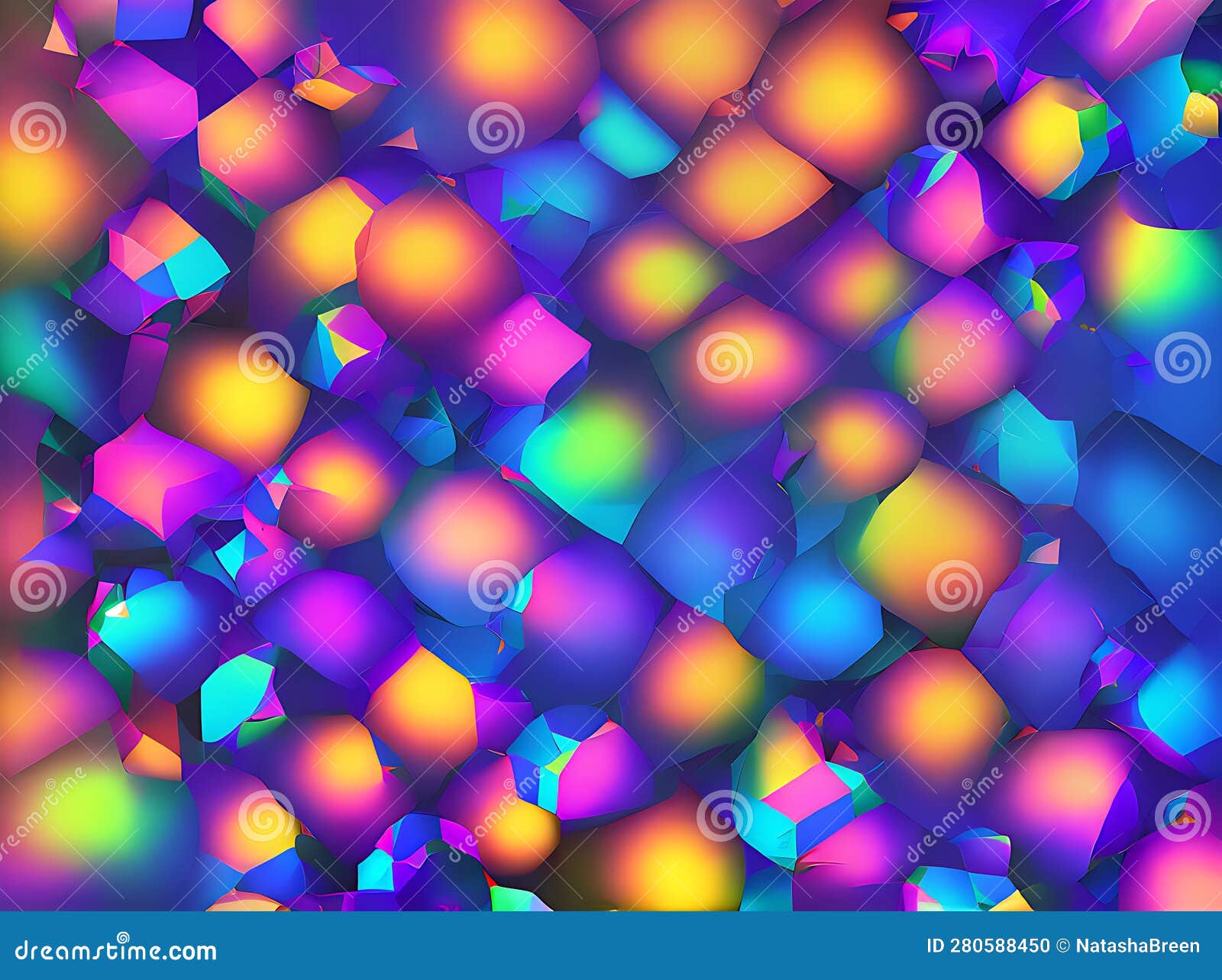 Geometric Panels with Magic Neon and Shadows. Stock Illustration ...