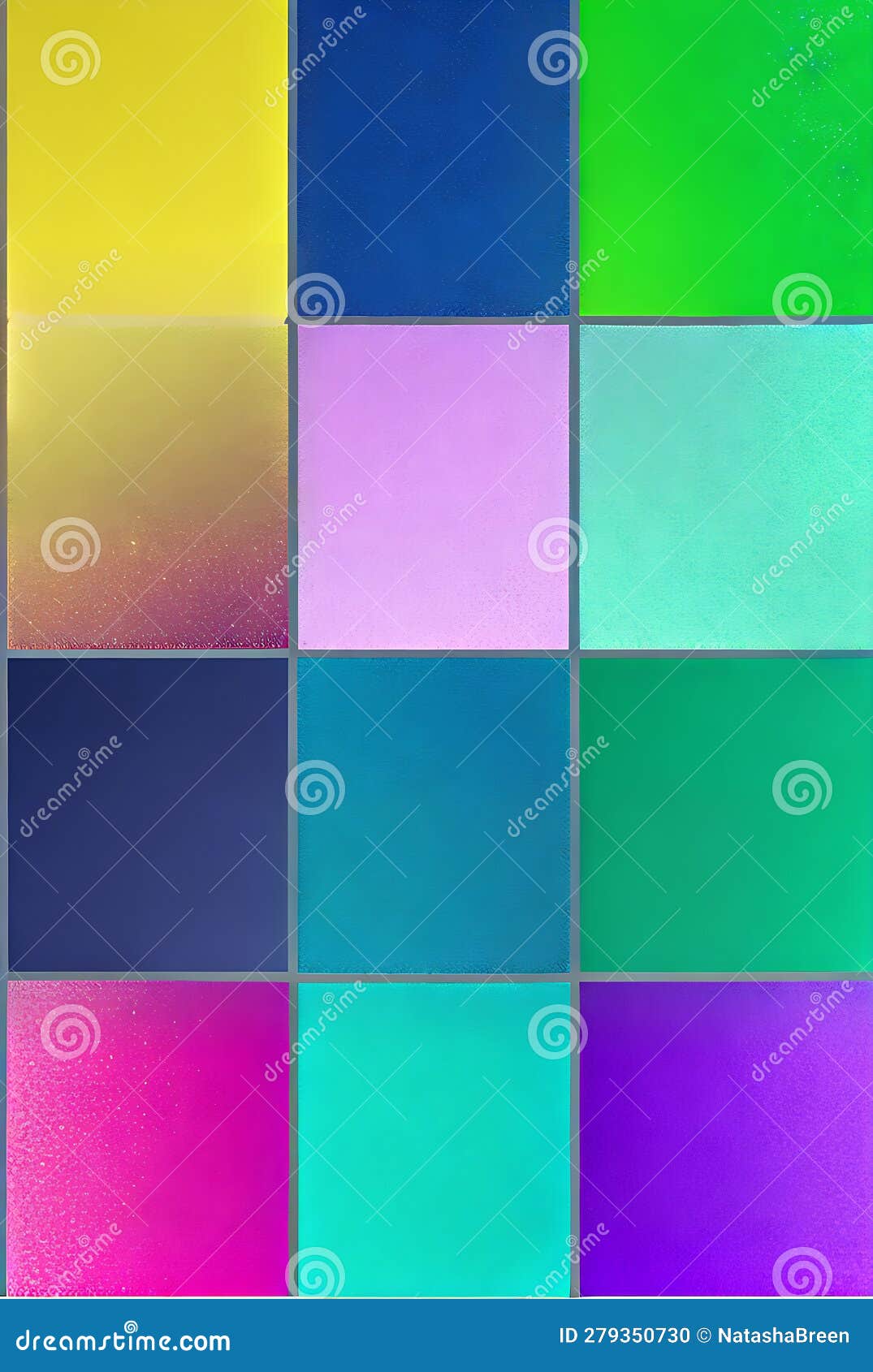 Geometric Panels Layouts Glitter Contrast Pastels. Stock Illustration ...