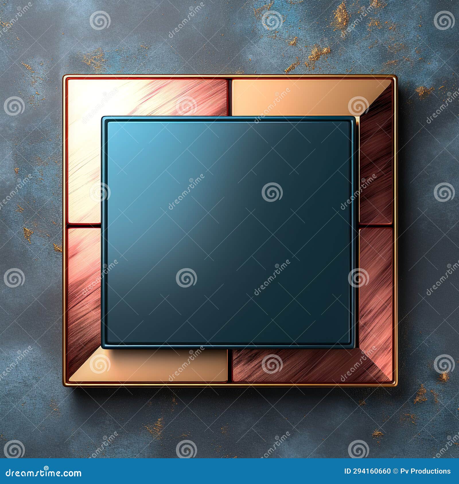 Geometric Background with Square in Frame, Glossy Texture. Stock Photo ...