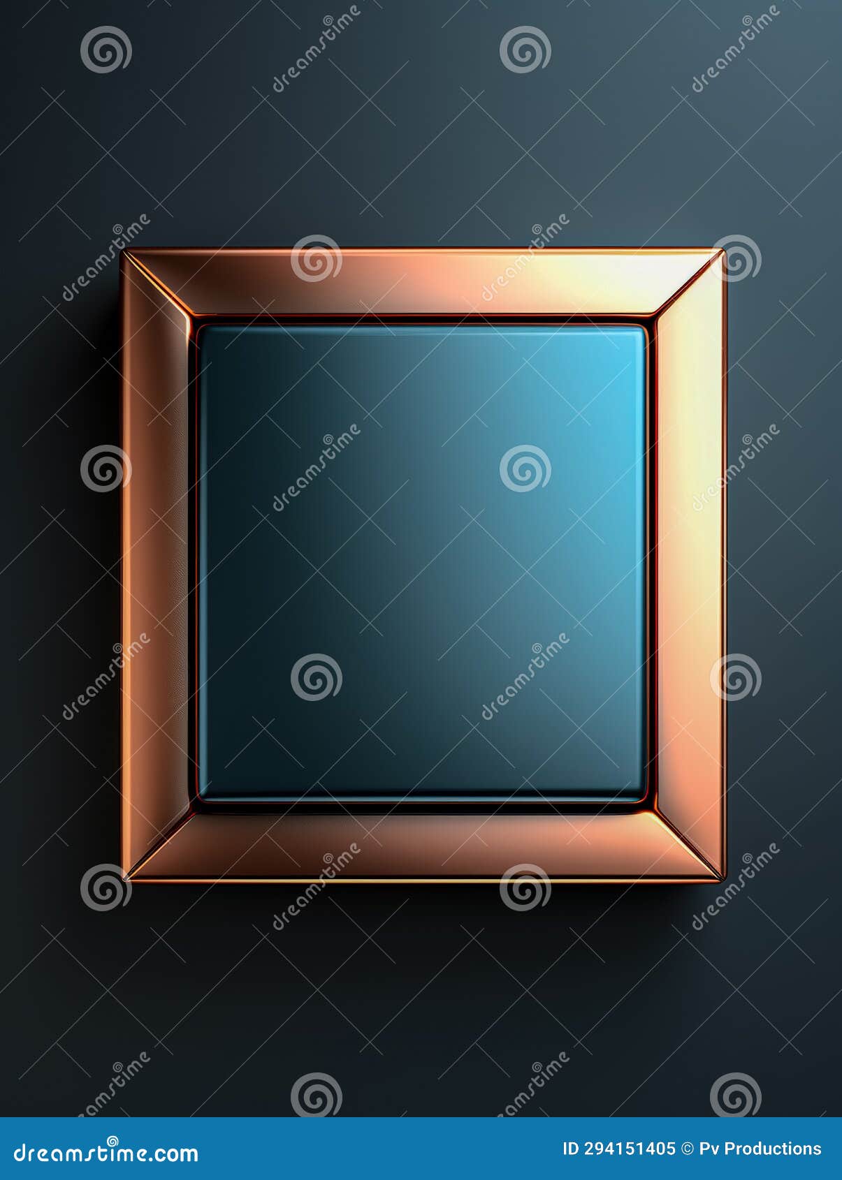 Geometric Background with Square in Frame, Glossy Texture. Stock ...