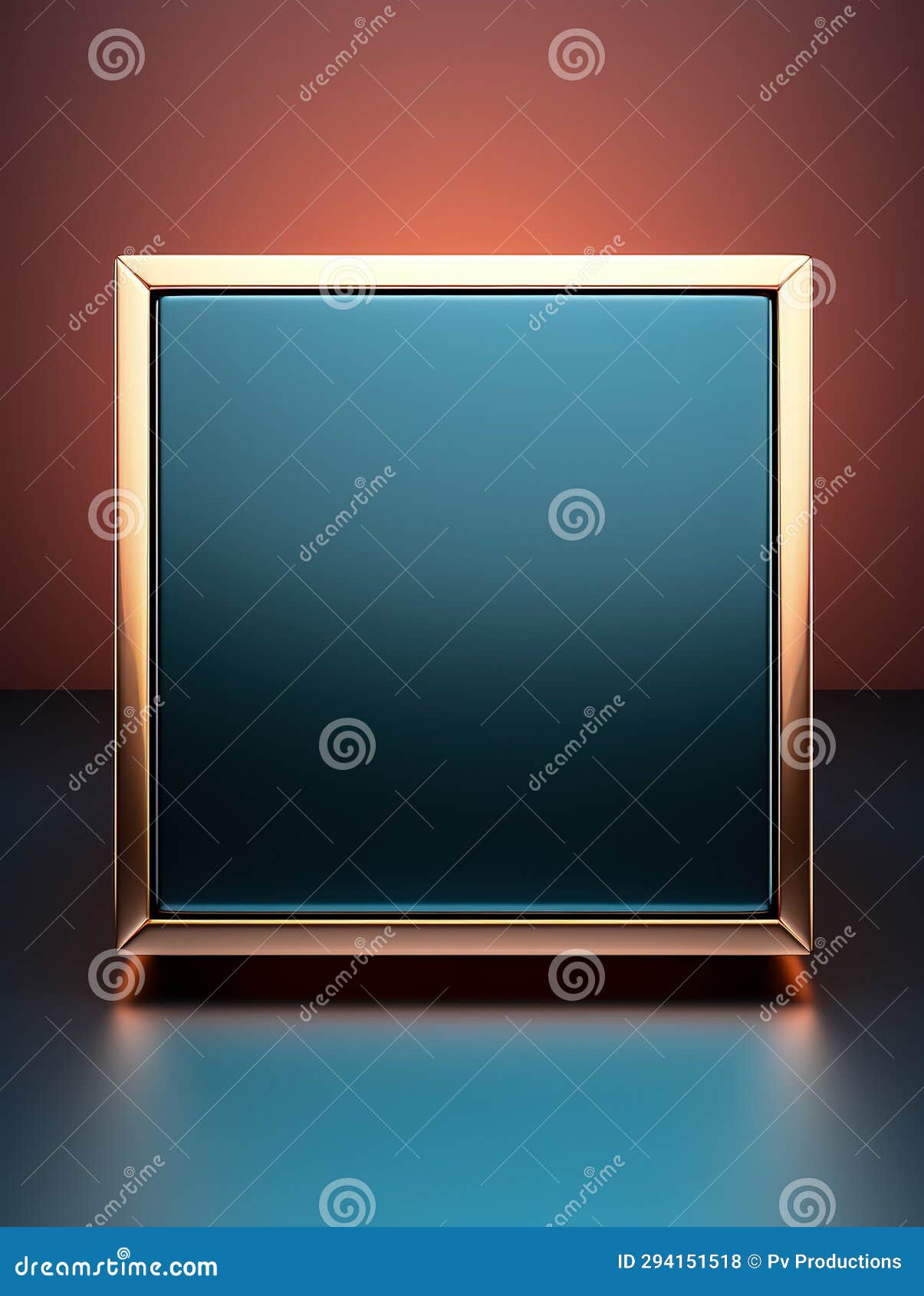 Geometric Background with Square in Frame, Glossy Texture. Stock ...