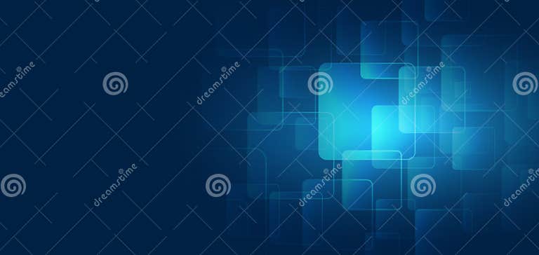 Geometric Background with Square and High-tech Light Elements for ...