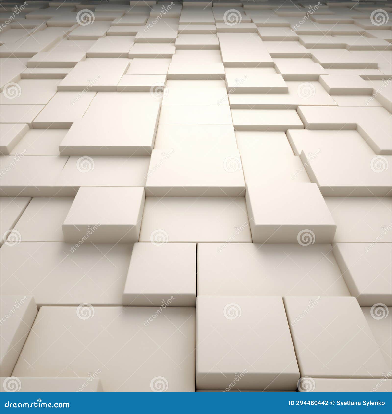 Geometric Background with Squares in Bright Light with Soft Shadows As ...