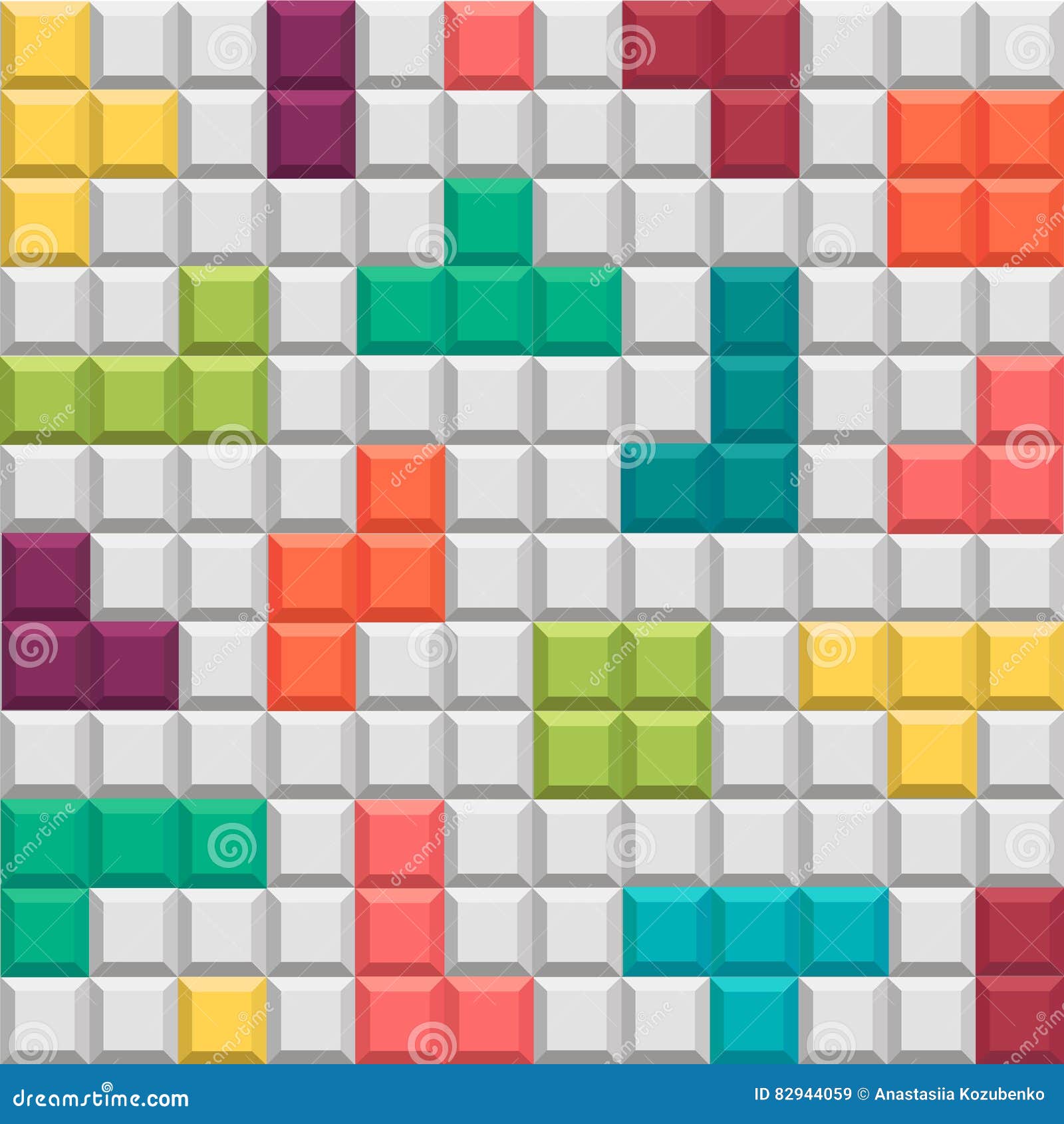 Geometric Background. Style Tetris Game. Stock Vector - Illustration of ...