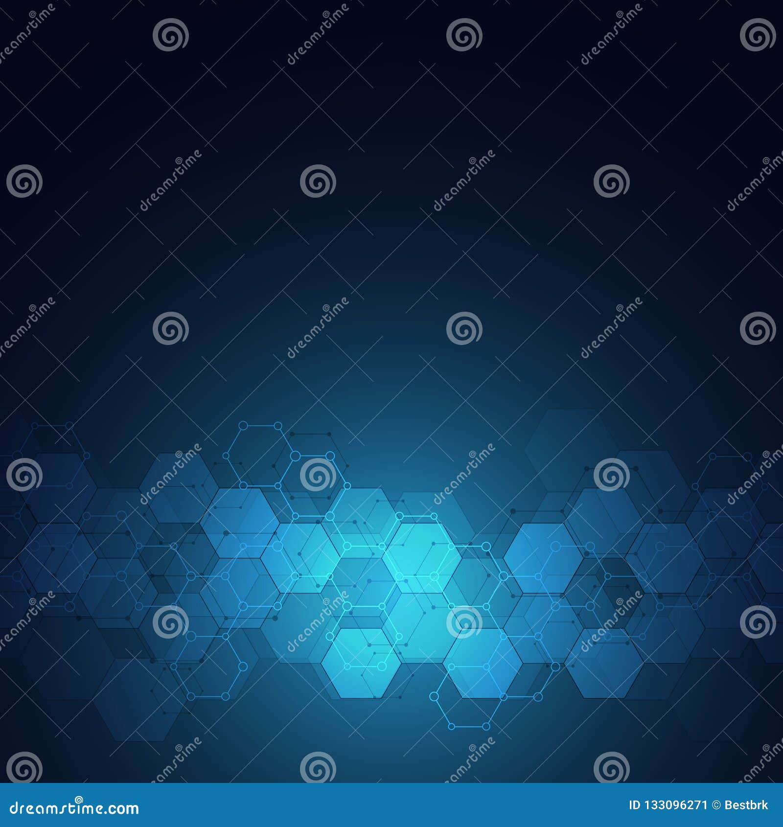 Geometric Background Texture with Molecular Structures and Chemical ...