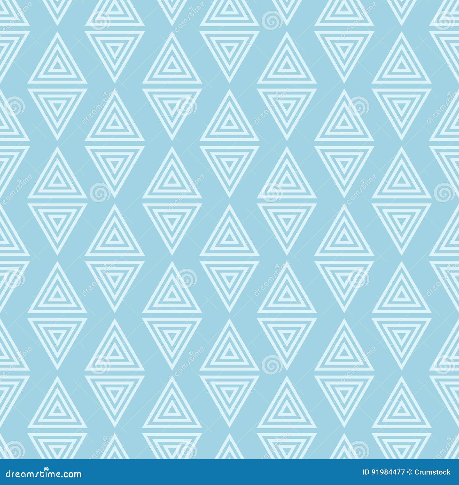 Geometric Background. Triangle Blue Seamless Pattern Stock Vector ...