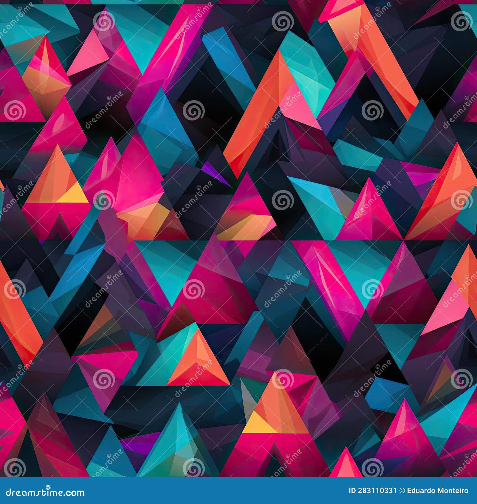 Geometric Background of Triangles with Multidimensional Shading (tiled ...