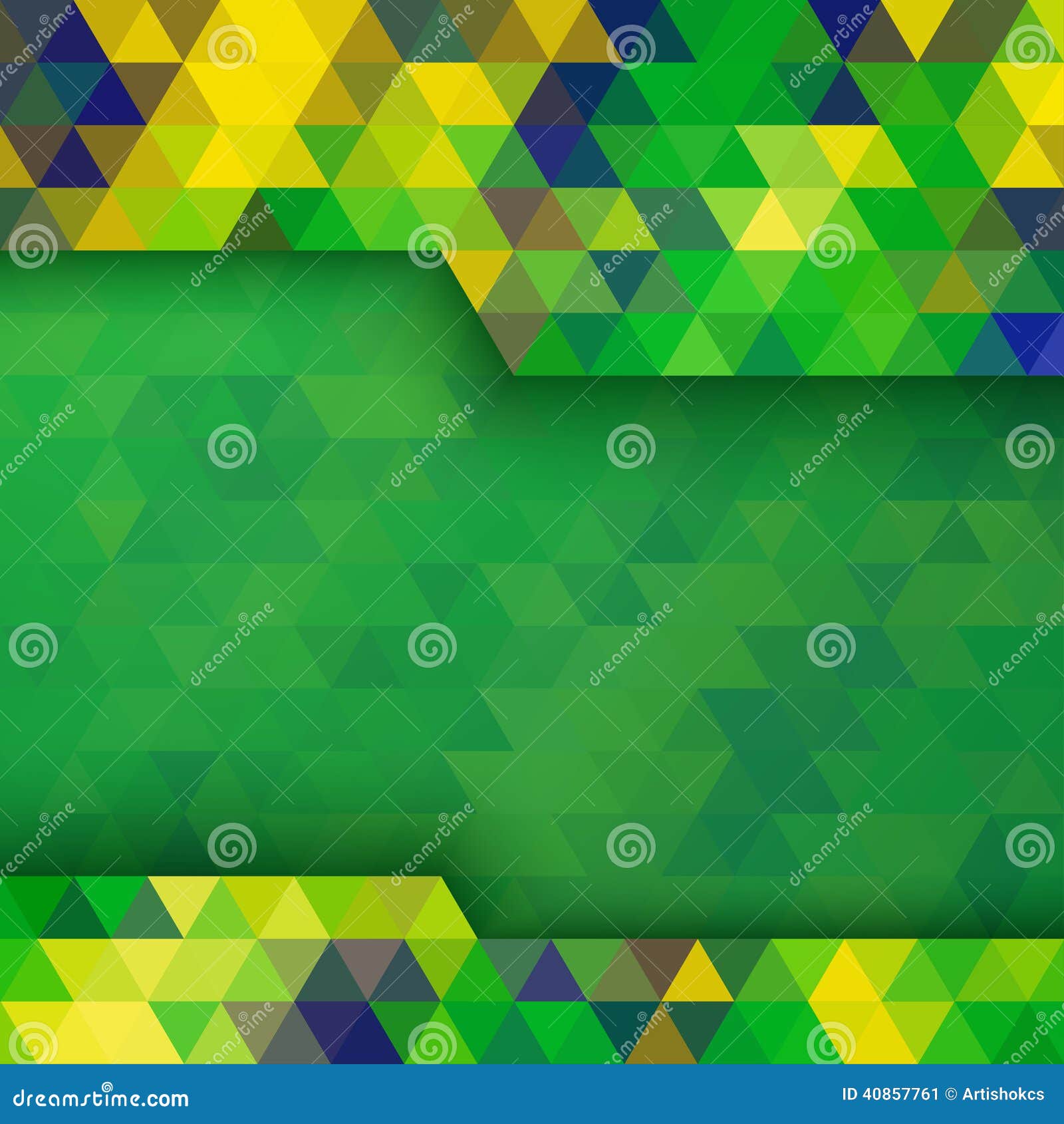 Geometric Background Using Brazil Flag Colors Stock Vector ...