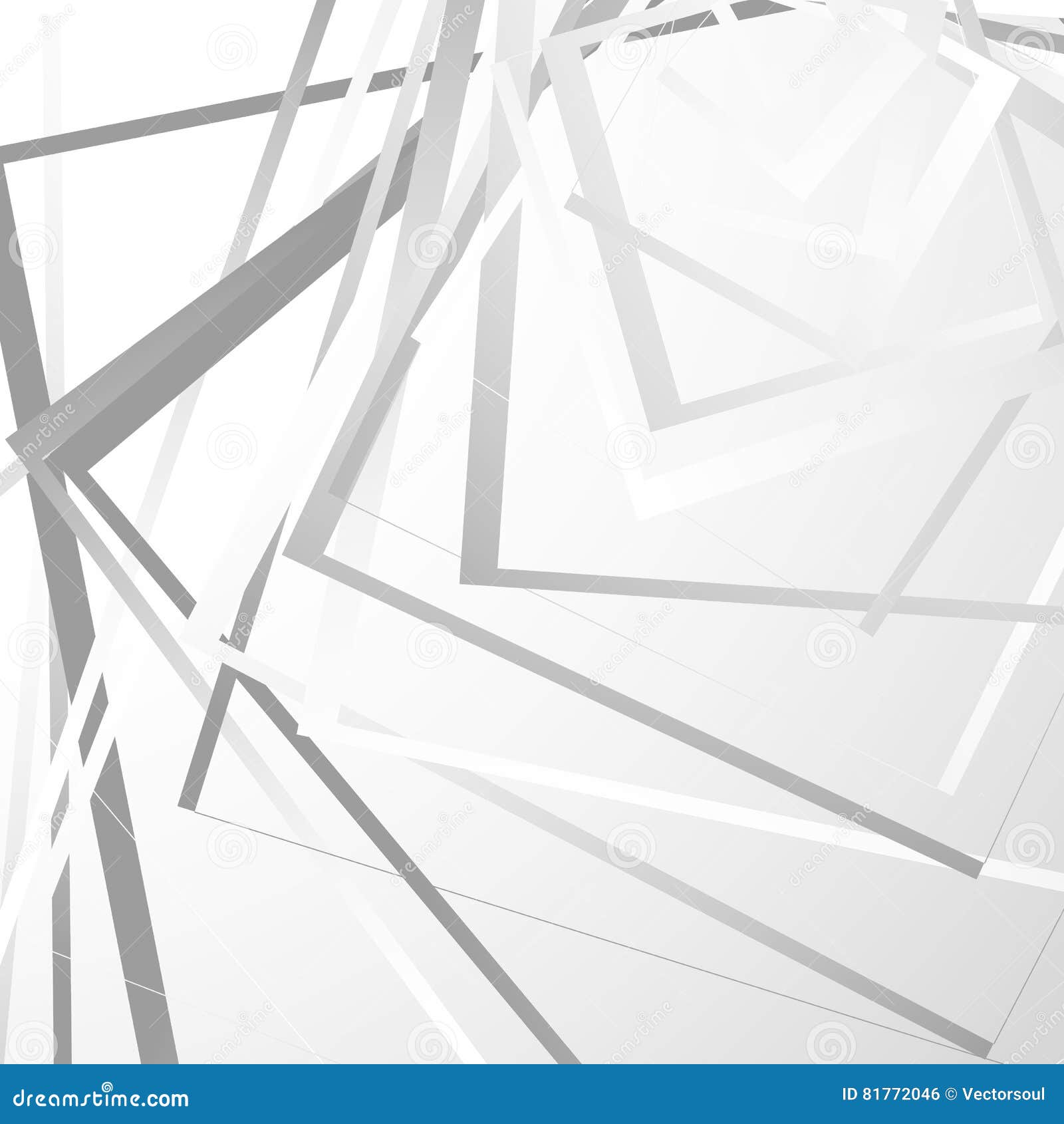 Geometric Background W/ Random Squares. Edgy Monochrome Pattern Stock ...