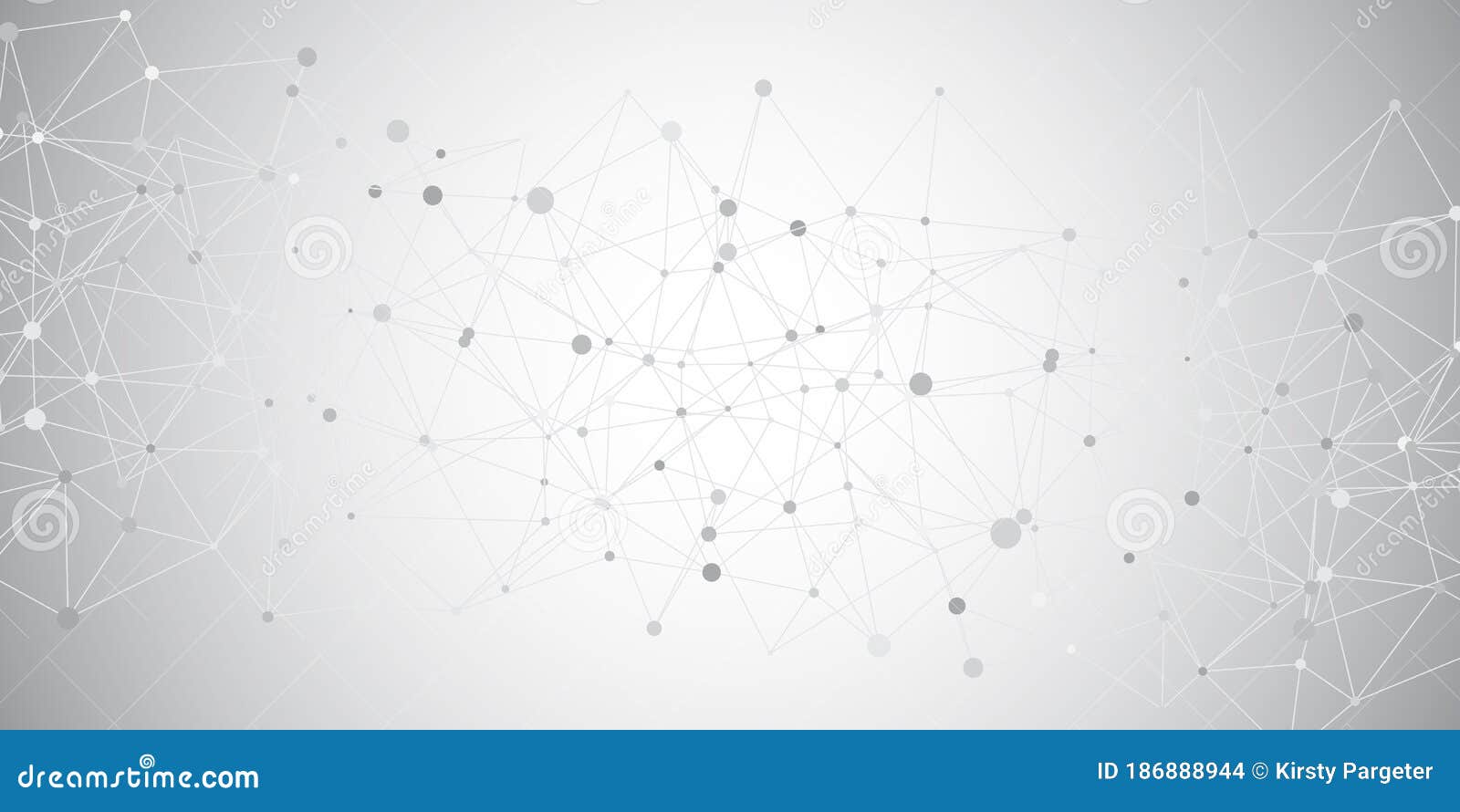 Geometric Banner with Connecting Lines and Dots Design Stock Vector ...