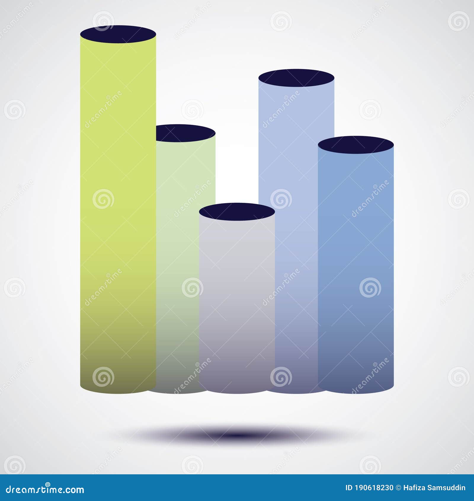 Geometric Bar Graph. Vector Illustration Decorative Design Stock Vector ...