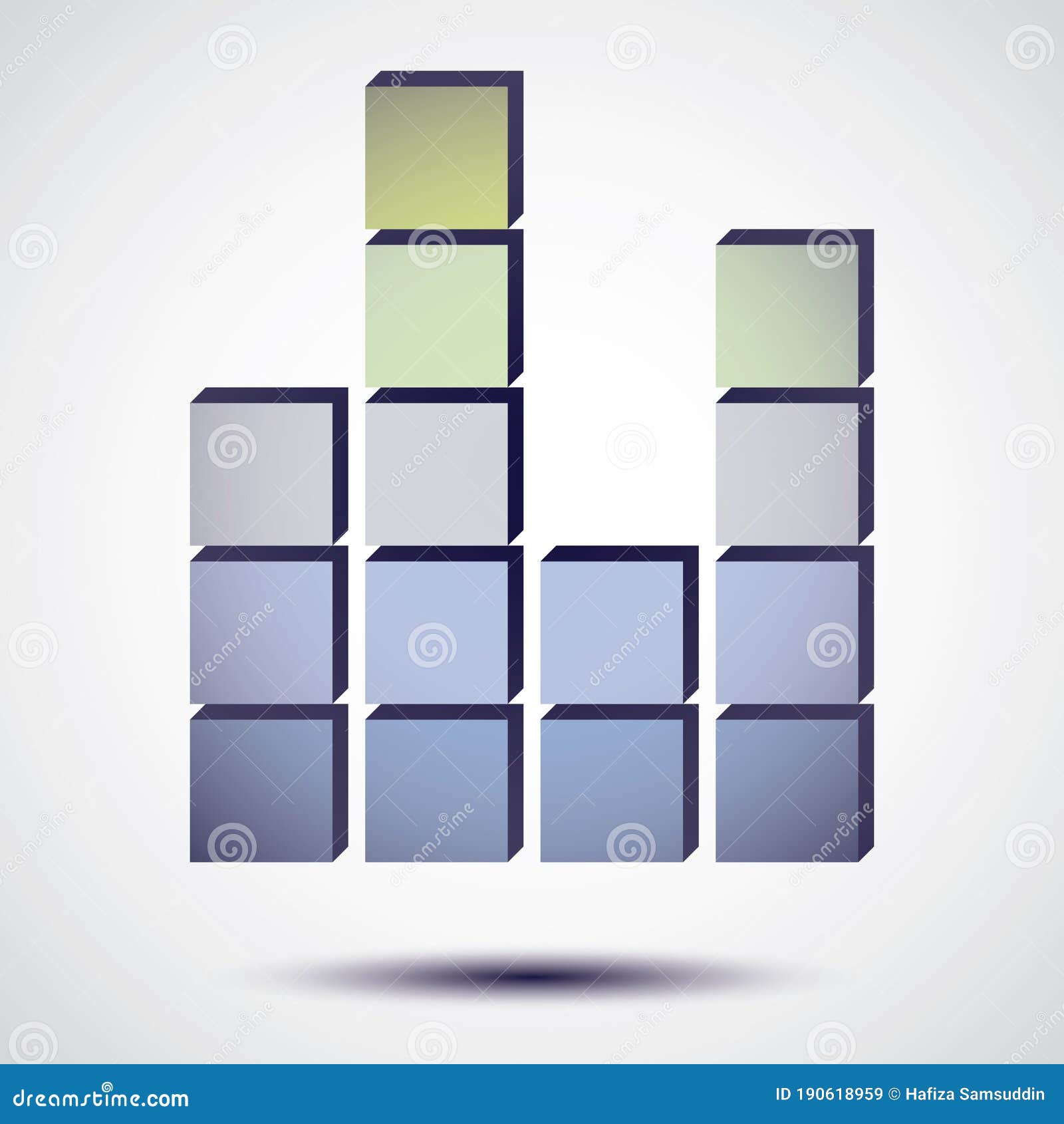 Geometric Bar Graph. Vector Illustration Decorative Design Stock Vector ...