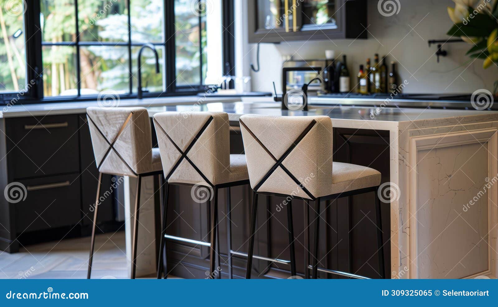Geometric Bar Stools In Chic Style Royalty-Free Stock Photo | CartoonDealer.com #309325065