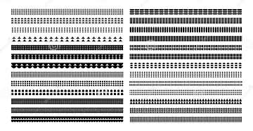 Geometric Basic Shape Divider Border Design Set Stock Illustration ...