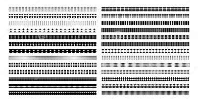 Geometric Basic Shape Divider Border Design Set Stock Illustration ...