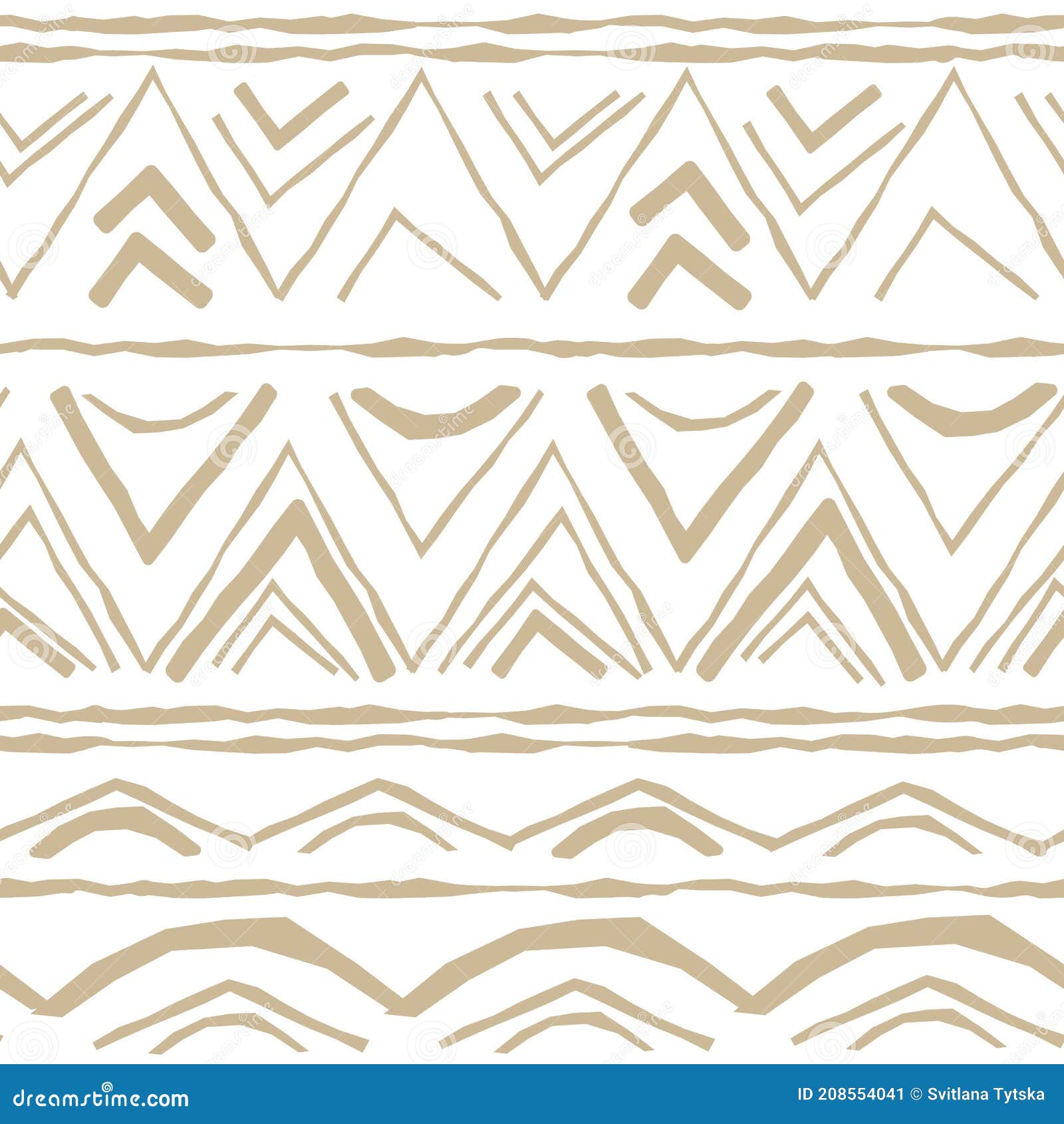 Geometric Beige Horizontal Seamless Repeat Pattern with Random Rough ...