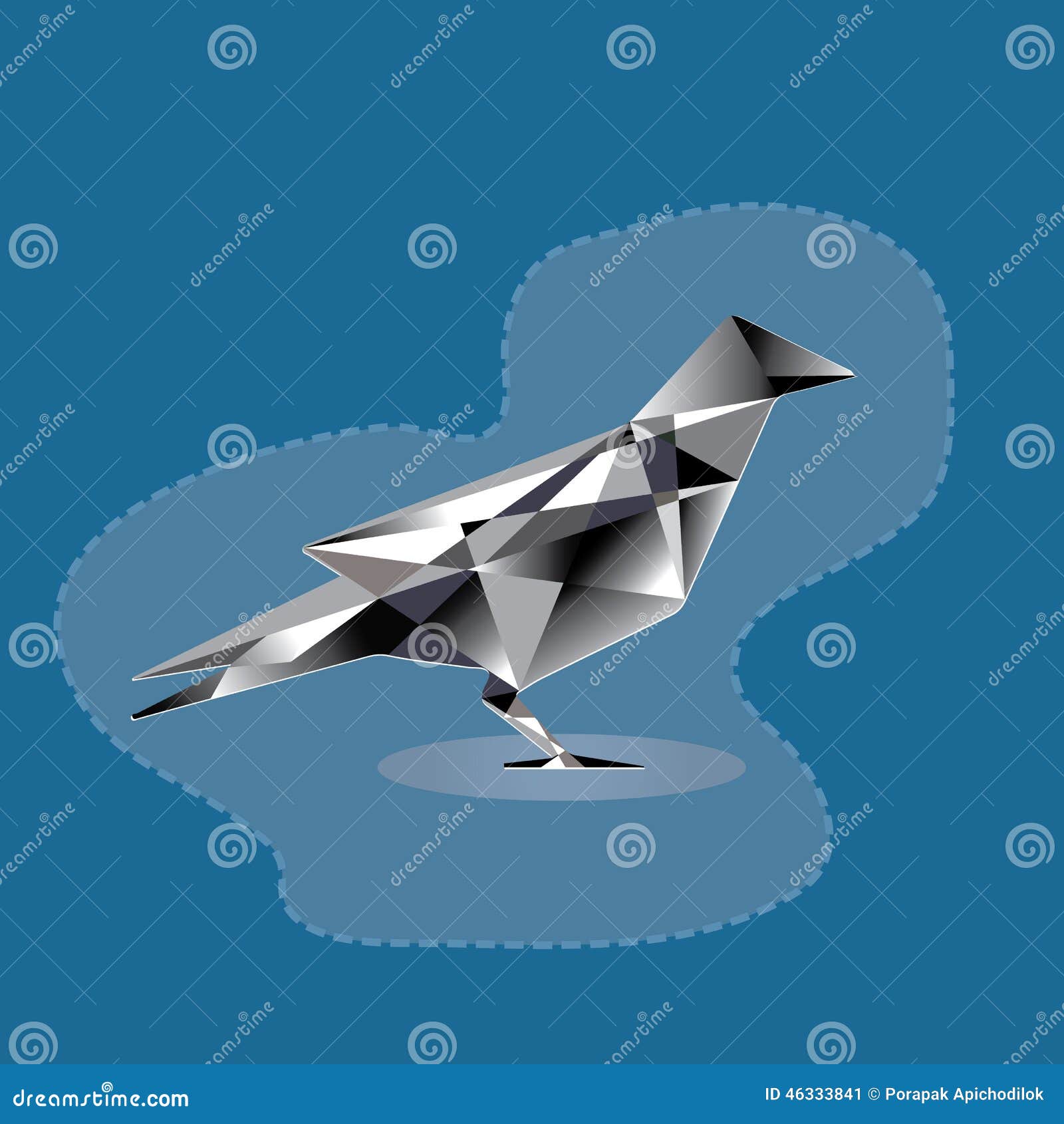 Geometric of bird stock illustration. Illustration of looking - 46333841