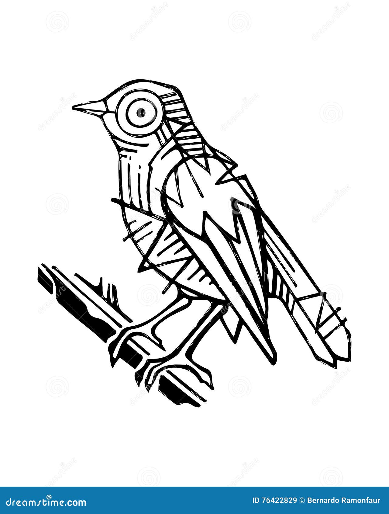 Geometric Bird Vector Illustration Stock Vector - Illustration of ...