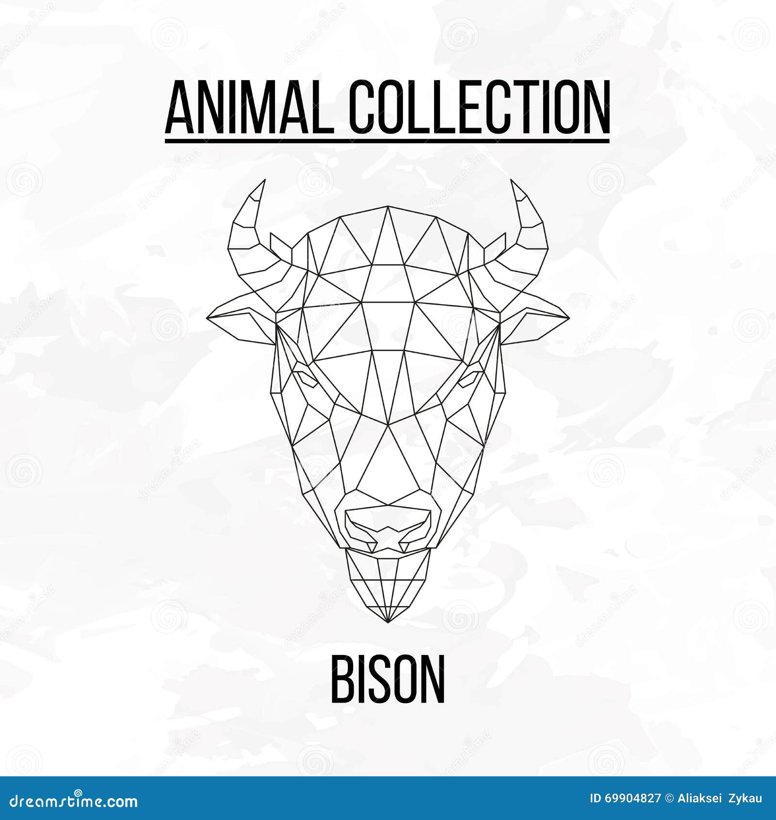 Bison Geometric Head Stock Illustrations – 195 Bison Geometric Head ...