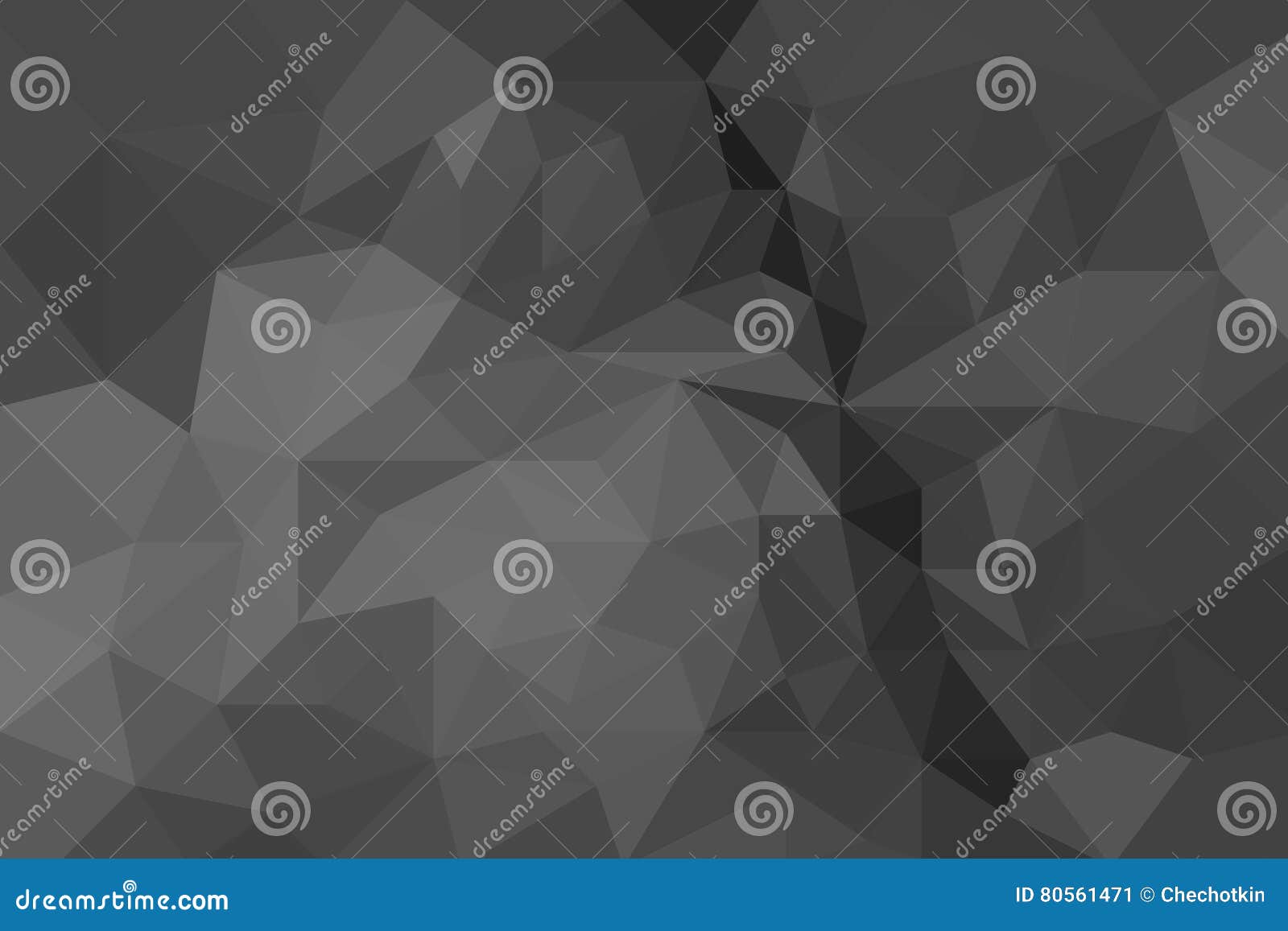 Geometric Black Low Poly Background Stock Illustration - Illustration ...