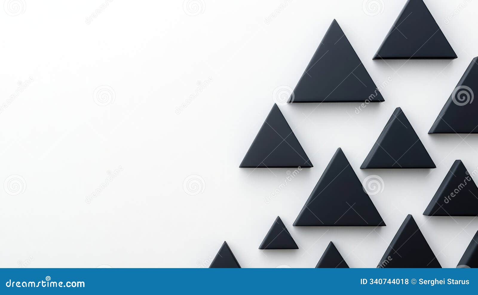 Geometric Black Triangles on a Minimalist White Background Create a ...